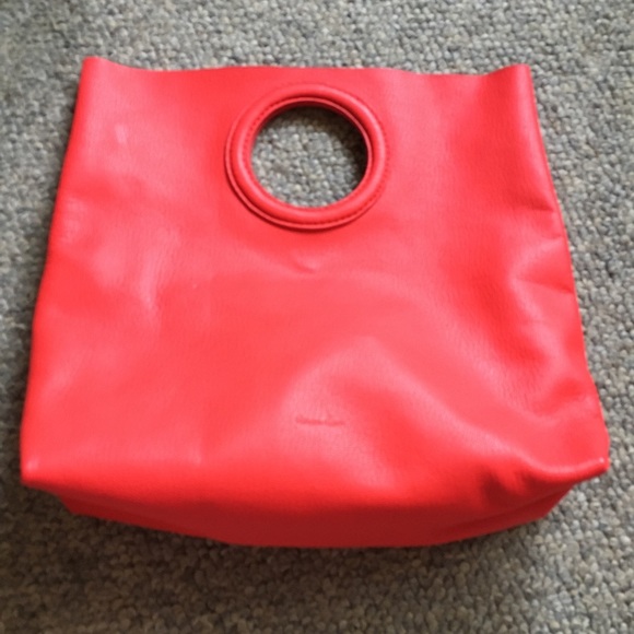 Steven Alan | Bags | Steven Alan Leather Clutch Bright Neon Coral ...